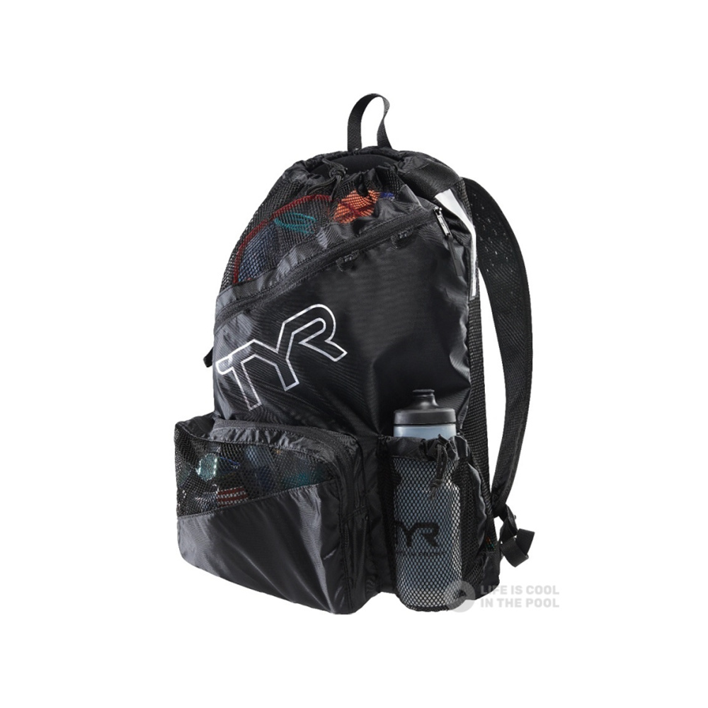 TYR Elite Team Mesh Swim Bag 40L - Black | Transition Zone